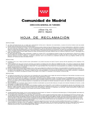 Completable En línea Obtencin de hojas de reclamaciones para titulares