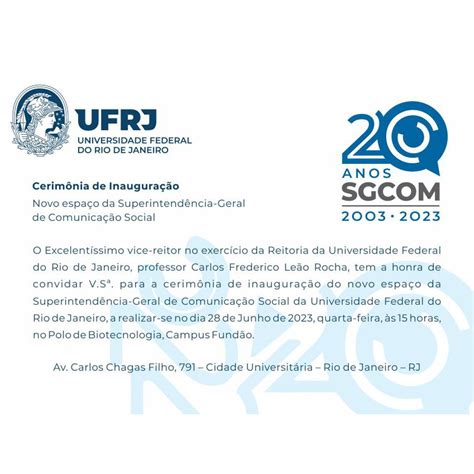 Reinauguração da Sede da Superintendência Geral de Comunicação da UFRJ
