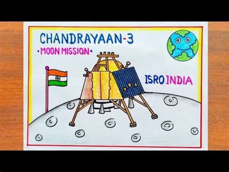 Chandrayaan Drawing Vikram Lander Drawing Chandrayaan Moon