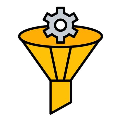 Ilustração plana do funil Vetor Premium