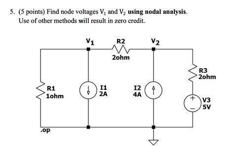 Solved Points Find Node Voltages V And V Using Chegg