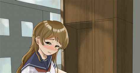 Pee Peeing Older Sister And Younger Brother 【skebご依頼品】玄関先での後始末 Pixiv