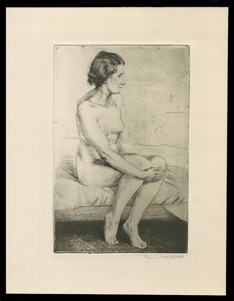 Buy An Etching Of A Naked Lady By The Belgian Etcher Romain Malfliet
