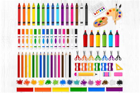 Pencils And Crayons Clipart And Png