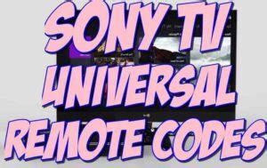 Códigos del mando a distancia universal de Sony TV Tus Códigos