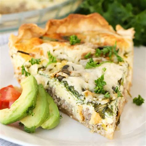 Sausage And Spinach Quiche The Carefree Kitchen