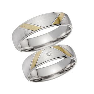 Eheringe CERA3020 aus Weiß Gelbgold online bestellen