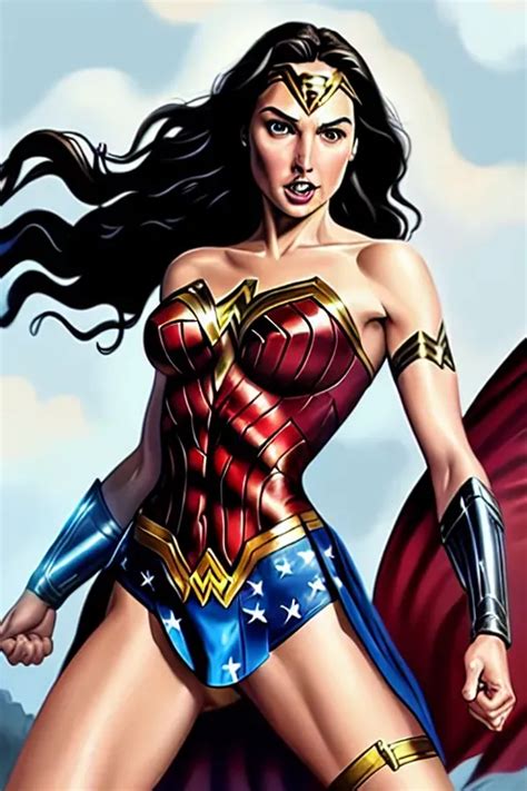 Dopamine Girl A Realistic Digital Painting Of Gal Gadot Taking Off