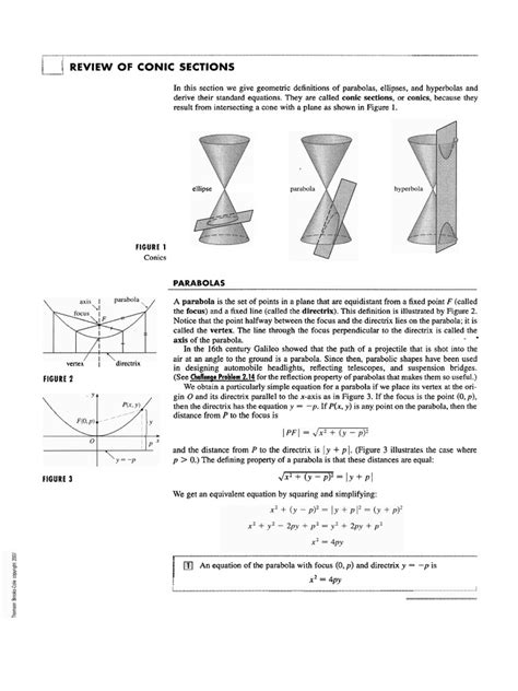 review of conic sections pdf ellipse analytic geometry