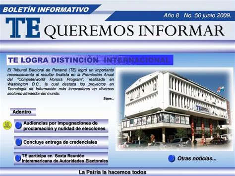 PPT BOLETÍN INFORMATIVO PowerPoint Presentation free download ID