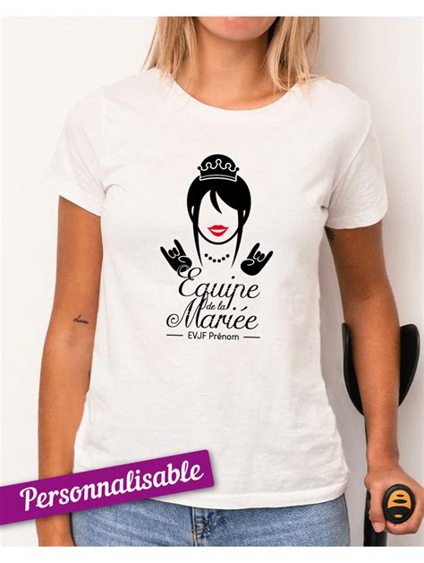 T shirt EVJF femme Equipe de la Mariée
