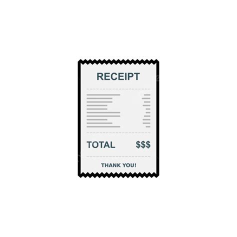 Blacklined Versions Of Receipt Paper Bill Check Invoice And Cash