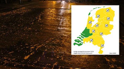 Code Geel KNMI Waarschuwt Voor Gladde Wegen Vanavond En Vannacht NH