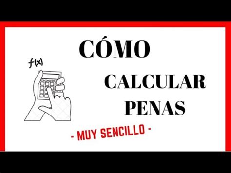 Fórmulas y esquemas CÁLCULO DE PENAS El Derecho claro YouTube