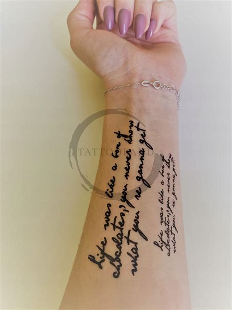 Tatuaż zmywalny napisy cytaty Tattooland pl