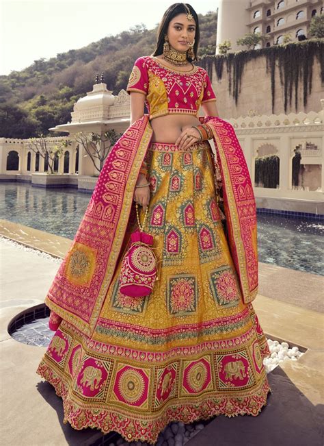 Blue Lehenga With Contrast Dupatta Atelier Yuwa Ciao Jp