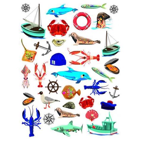 Gommettes Mer Poisson Bateau Pi Ces Cdiscount Jeux Jouets