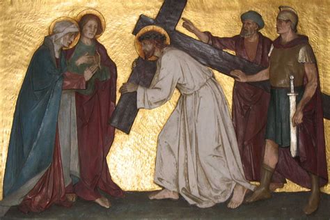 Mary Meets Jesus On The Way To Calvary Lk 23 27 31 Our Lady Of