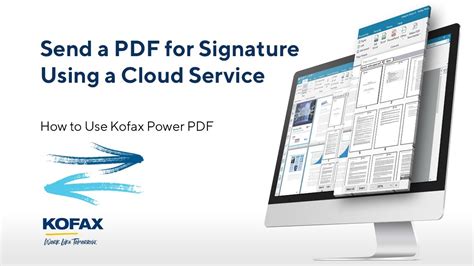 how to send a pdf for signature using a cloud service and kofax power pdf youtube