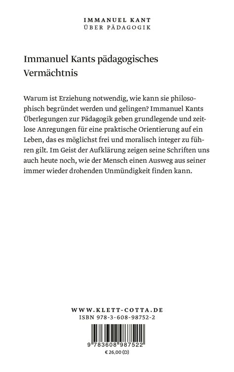 Über Pädagogik Immanuel Kant Buch jpc