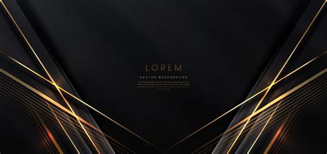 fondo negro elegante abstracto con línea dorada y brillo de efecto de
