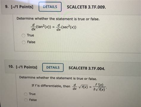 Solved Determine Whether The Statement Is True Or False An Chegg