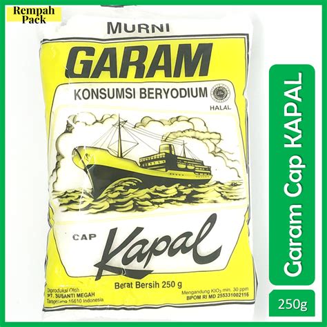Garam Beryodium Cap Kapal 250 Gram Lazada Indonesia