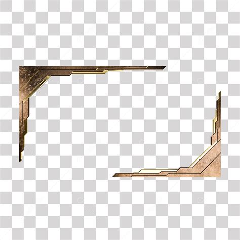 Imagem de Renderização 3D de Moldura Dourada PNG Transparente download