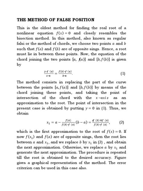 the method of false position pdf computational science applied mathematics