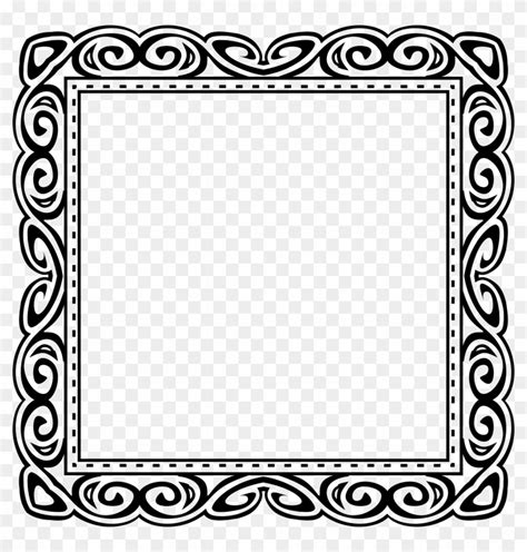 Photo Frame Design Black And White Clipart