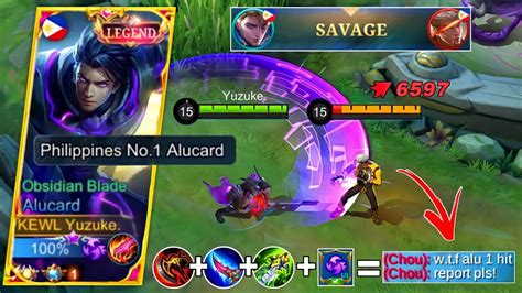 WTF DAMAGE Best Alucard 1 HIT BUILD EMBLEM For AUTOWIN Top 1
