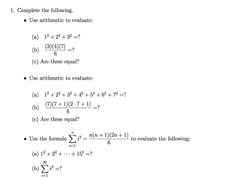 solved complete the following use arithmetic to evaluate