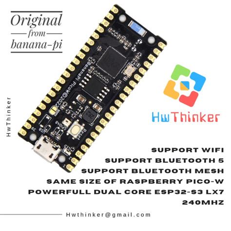 jual banana pi bpi picow s3 esp32 s3 pico w wifi bluetooth board picow s3 header kota