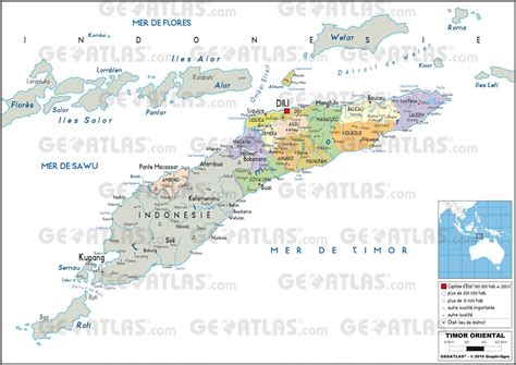Carte Du Timor Oriental Plusieurs Cartes Du Pays En Asie Du Sud