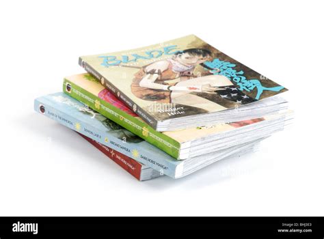La bande dessinée japonaise Manga dans une pile Photo Stock Alamy