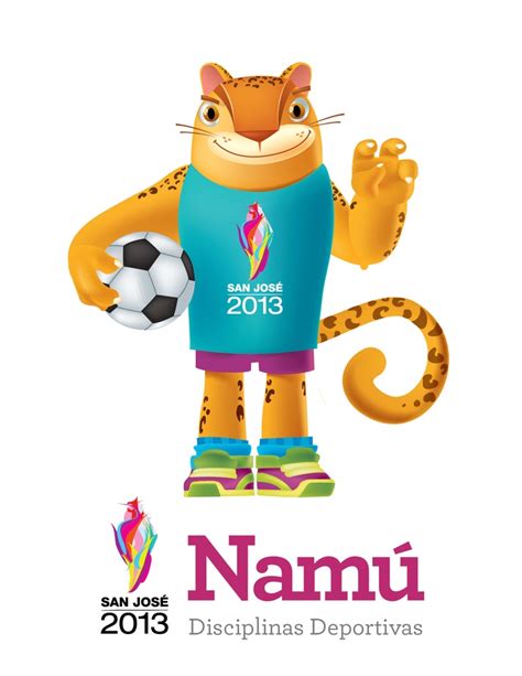 Namú mascota de los Juegos Centroamericanos San José 2013 Diseño