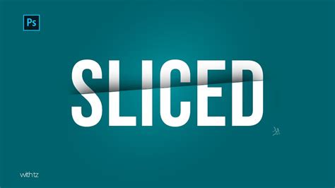 How To Make Sliced Text Effect In Photoshop Simple Steps Youtube