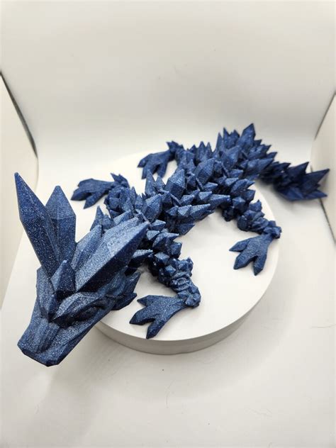 3D Printed Articulating Crystal Dragon Or Baby Crystal Dragon Etsy