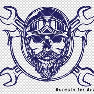 Skull Mechanic Svg Repair Tools Svg Wrench Svg Mechanic Etsy