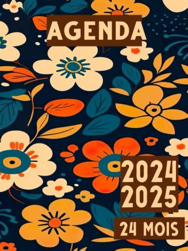 Agenda 24 Mois 2024 2025 Calendrier Mensuel Parfait A4 2024 2025 1