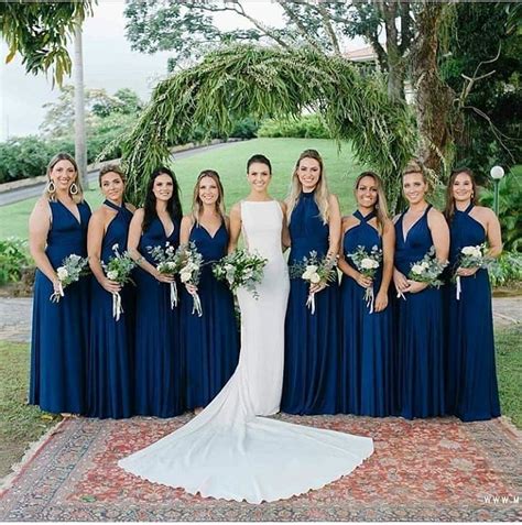 Vestido Azul Marinho Para Madrinha De Casamento Modelos Longos Artofit