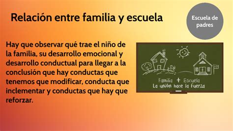 Relacion Entre Familia La Escuela Y La Escuela De Padres By Clara