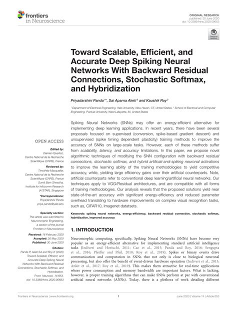 pdf toward scalable efficient and accurate deep spiking neural networks with backward