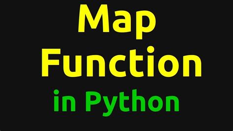 map function in python higher order function youtube