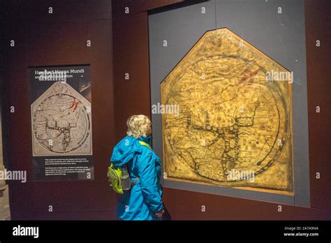 Mappa Mundi Famous Map Hereford Cathedral Hereford Cathedral County