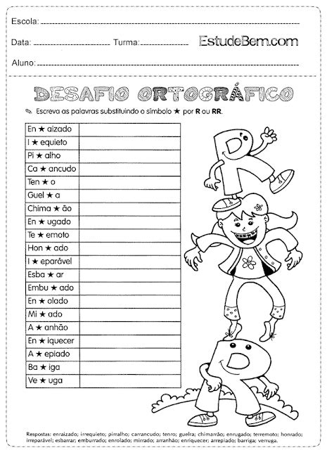 JORNAL R 7ª Atividades português 4 ano para imprimir questões