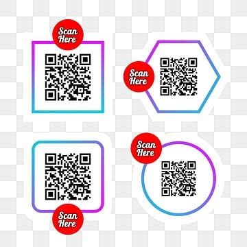 Color Code Clipart Vector Unique Shape Qr Code Label With Colorful