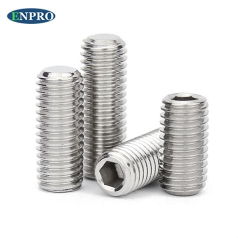 Stainless Steel 304 Flat Point Grub Screw Hexagon Socket Set Grub Screw