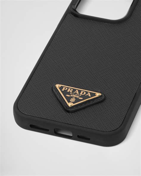 Black Saffiano Leather IPhone 13 Pro Cover Prada