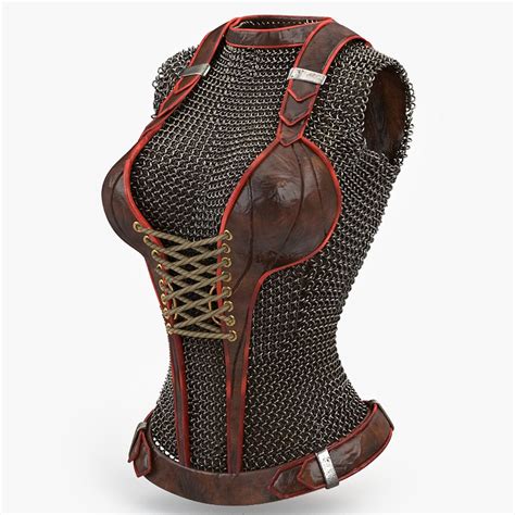 3D Female Chain Mail Chainmail Armor Chain Mail Leather Armor